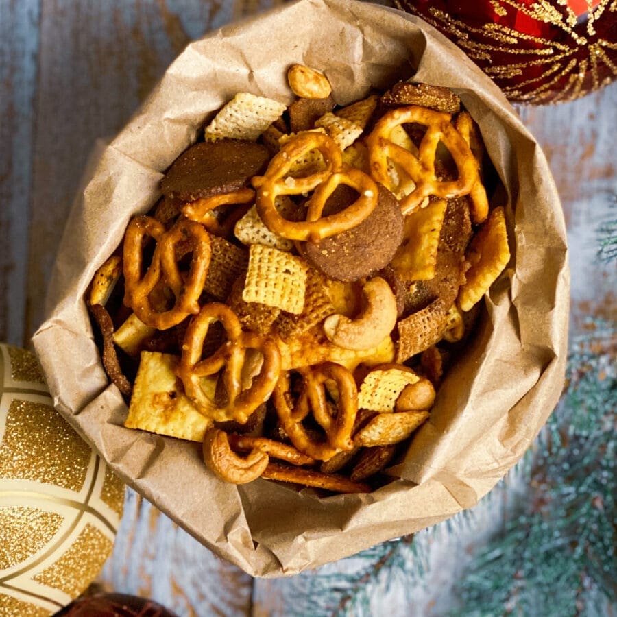 Spicy Ranch Chex Mix for a Crowd - The Perks of Being Us
