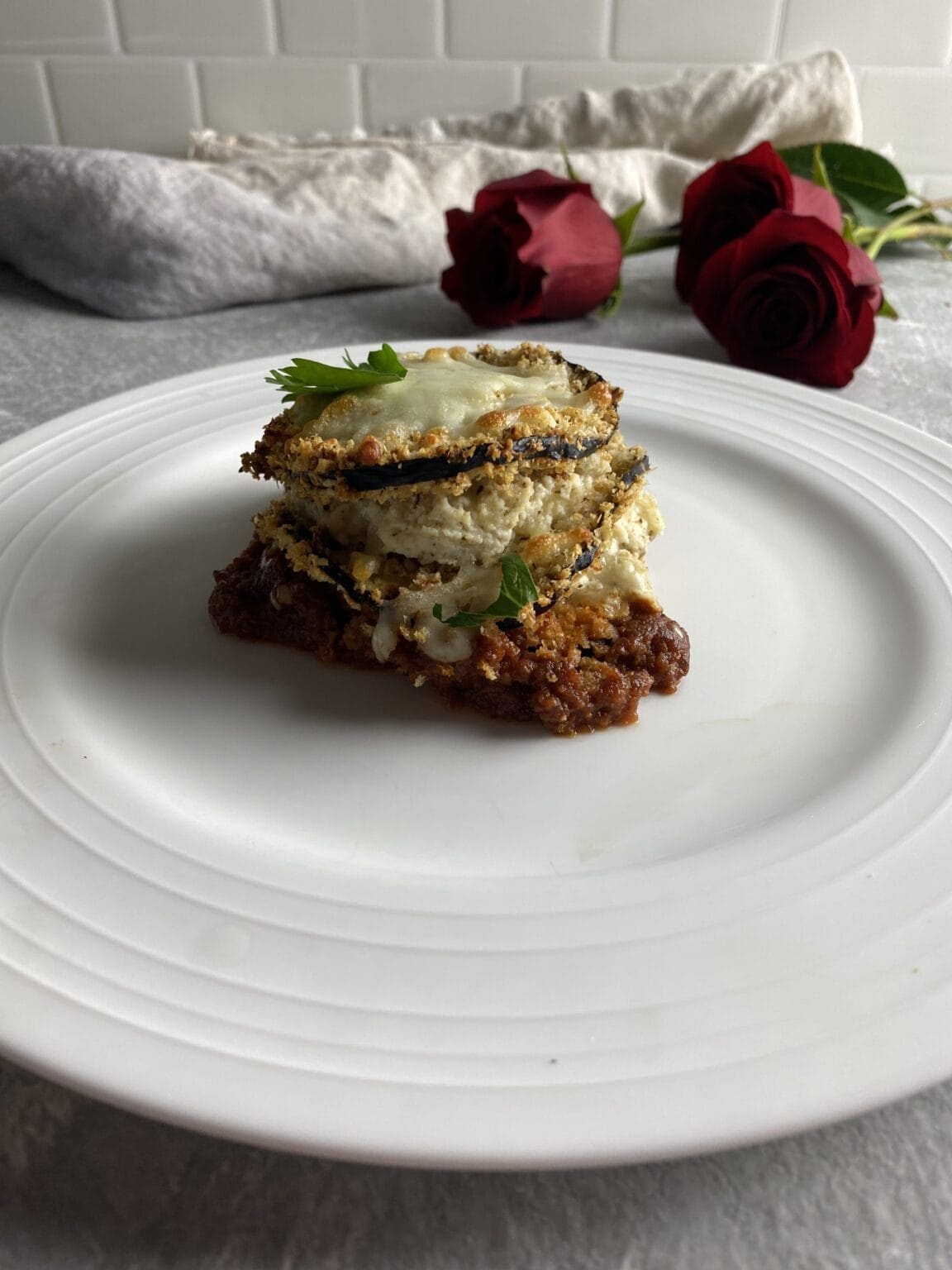 Baked Crispy Eggplant Parmesan Stacks: With Video - The Perks of Being Us